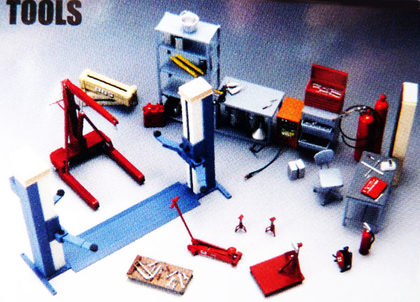 Fujimi Garage & Tools Series "Garage & Tools" Garagen-Diorama mit ...